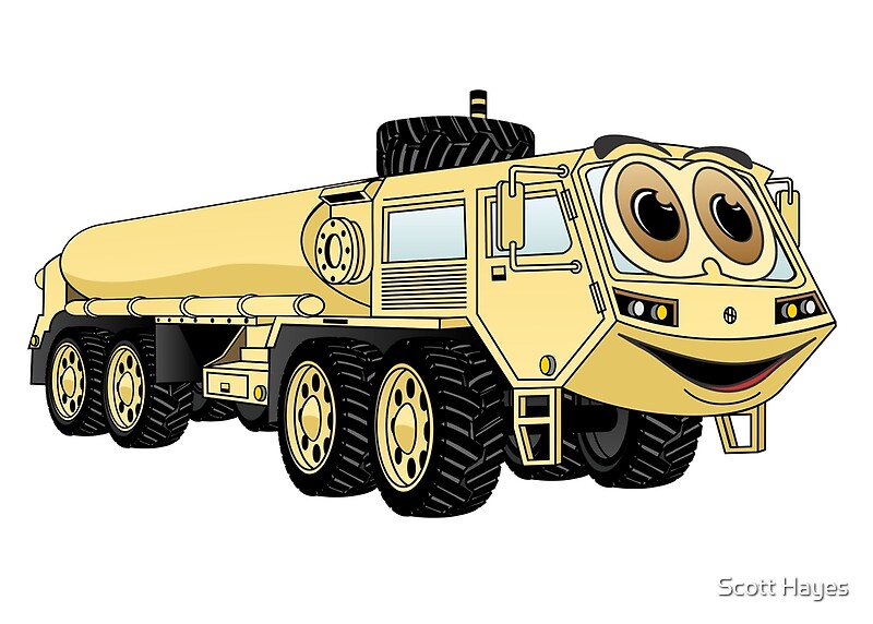 "Military Tanker Truck Cartoon Sand" by Scott Hayes | Redbubble