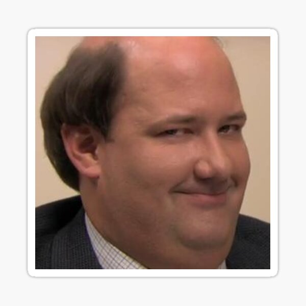 "Kevin from the office with the ( ͡° ͜ʖ ͡°) face" Sticker for Sale by ...