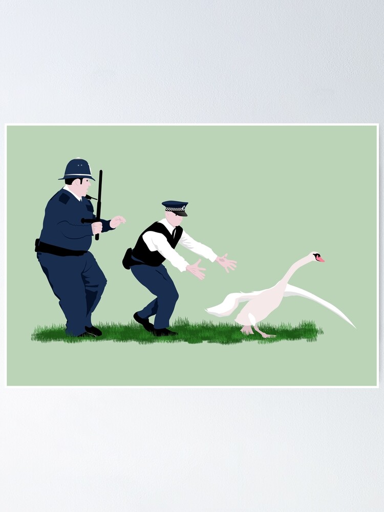 "Swan cops" Poster for Sale by SixPixeldesign | Redbubble
