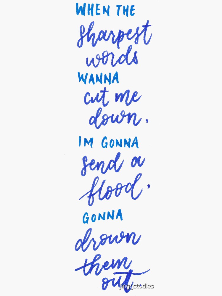 "Greatest Showman - This is Me Lyrics " Sticker by jinggstudies | Redbubble