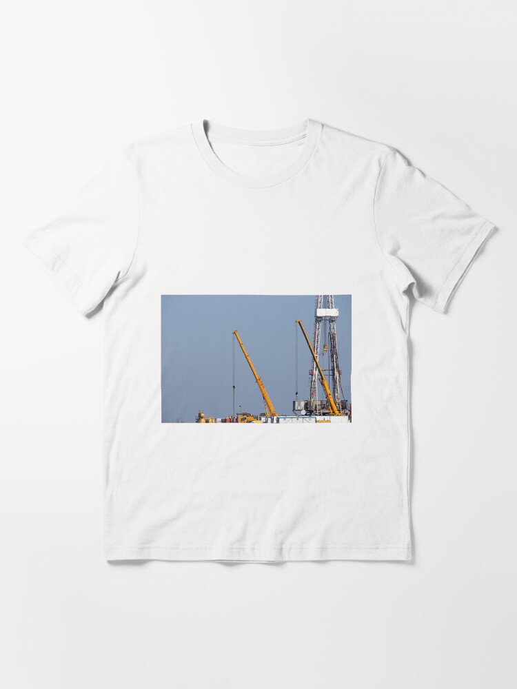 "oil drilling rig and cranes" T-shirt for Sale by goceris | Redbubble ...