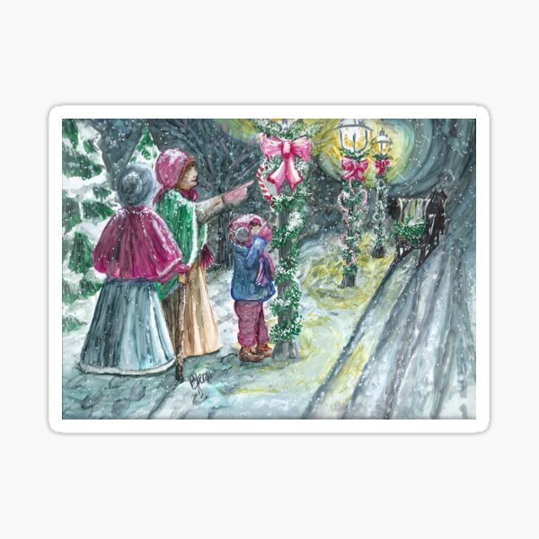 "A Magical Christmas" Sticker for Sale by GlennArt | Redbubble