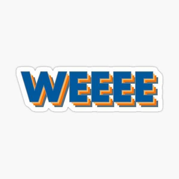 "Weeee!" Sticker by lowercasev | Redbubble