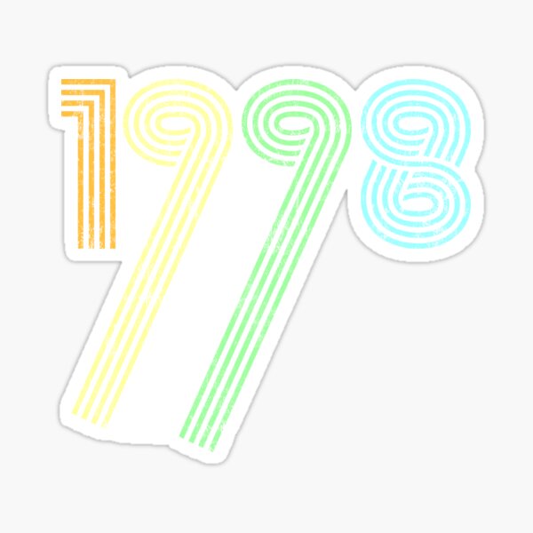 "Vintage 1998 Retro 90's 20th Birthday Gift" Sticker for Sale by ...