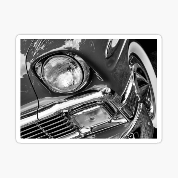 "Black and White '56" Sticker for Sale by dlhedberg | Redbubble