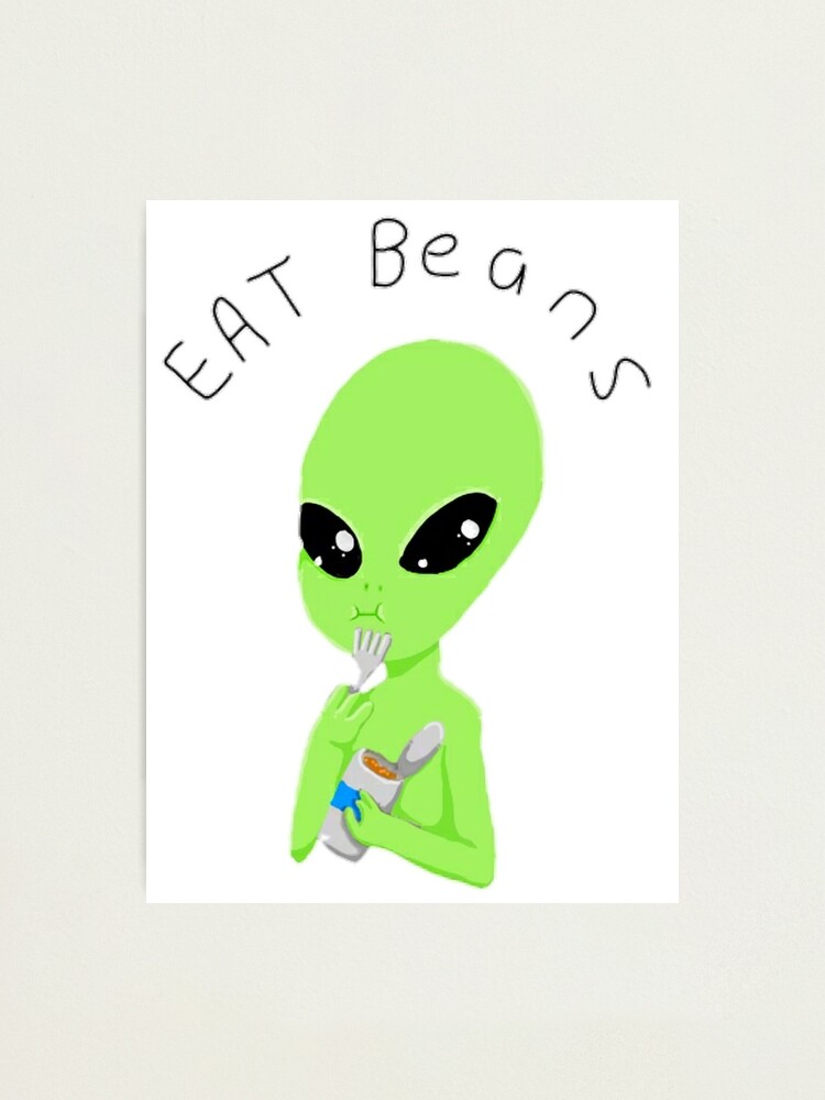 "alien bean meme" Photographic Print for Sale by pinchew | Redbubble