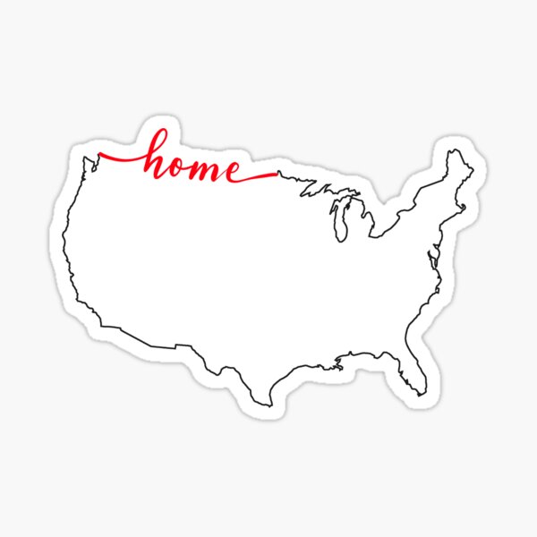 "Home Sweet Home - United States of America" Sticker for Sale by ...
