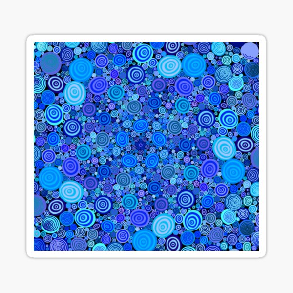 "Psychedelic Blue Bubbles" Sticker for Sale by madisonannart | Redbubble