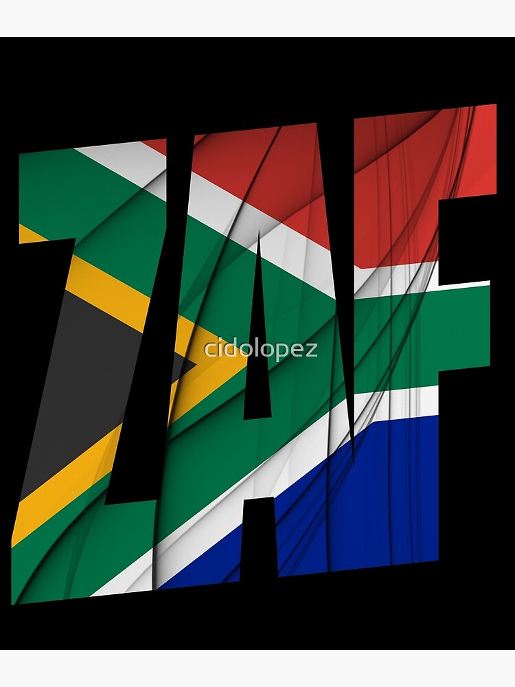 "ZAF - South Africa Flag" Poster for Sale by cidolopez | Redbubble
