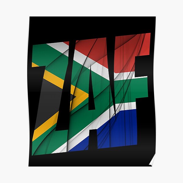 "ZAF - South Africa Flag" Poster for Sale by cidolopez | Redbubble