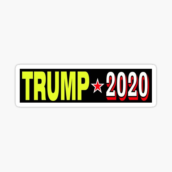 "Trump 2020 Bumper Sticker" Sticker for Sale by MARTYMAGUS1 | Redbubble