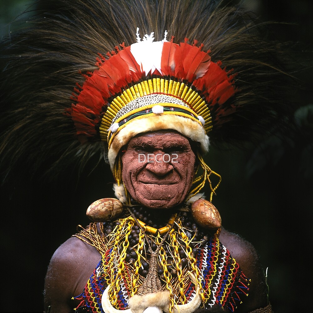 "Papua New Guinea Chief's Headdress Art Photo" by DEC02 | Redbubble