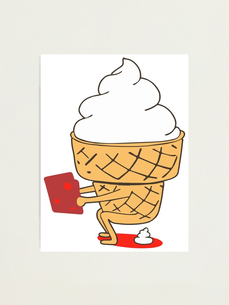 "Ice Cream Pooping" Photographic Print for Sale by lotusland | Redbubble