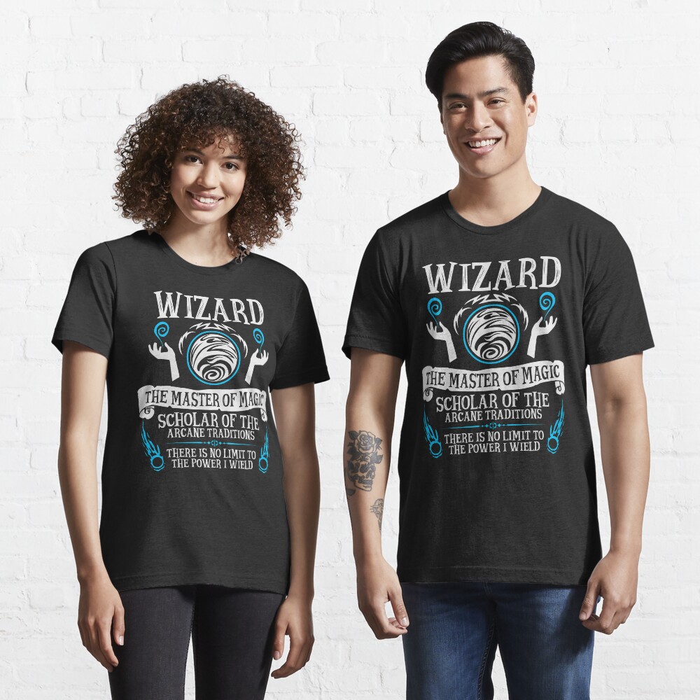 "WIZARD, The Master of Magic - Dungeons & Dragons (White Text)" T-shirt ...