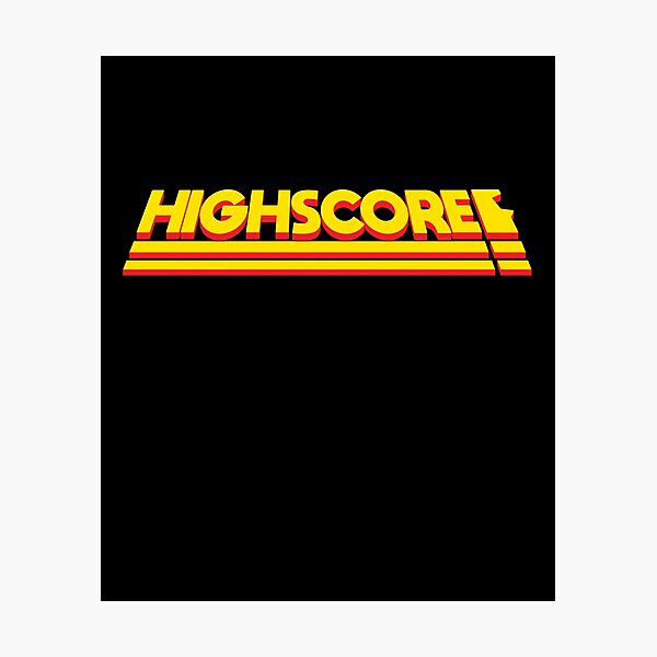 "HIGH SCORE Retro Videogame Inspired Console Game Vintage" Photographic ...
