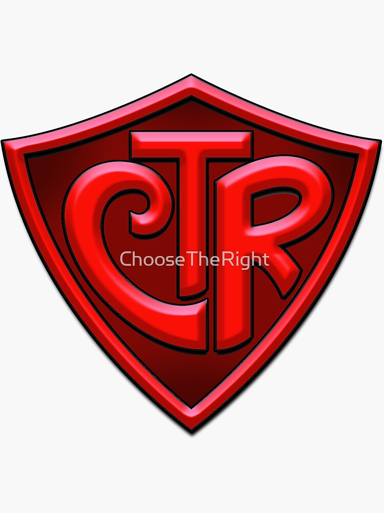 "CTR - Choose The Right LDS Mormon Logo - Red" Sticker for Sale by ...