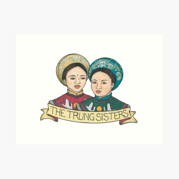 "Trung Trac and Trung Nhi" Art Print for Sale by JOYIAKELLY | Redbubble