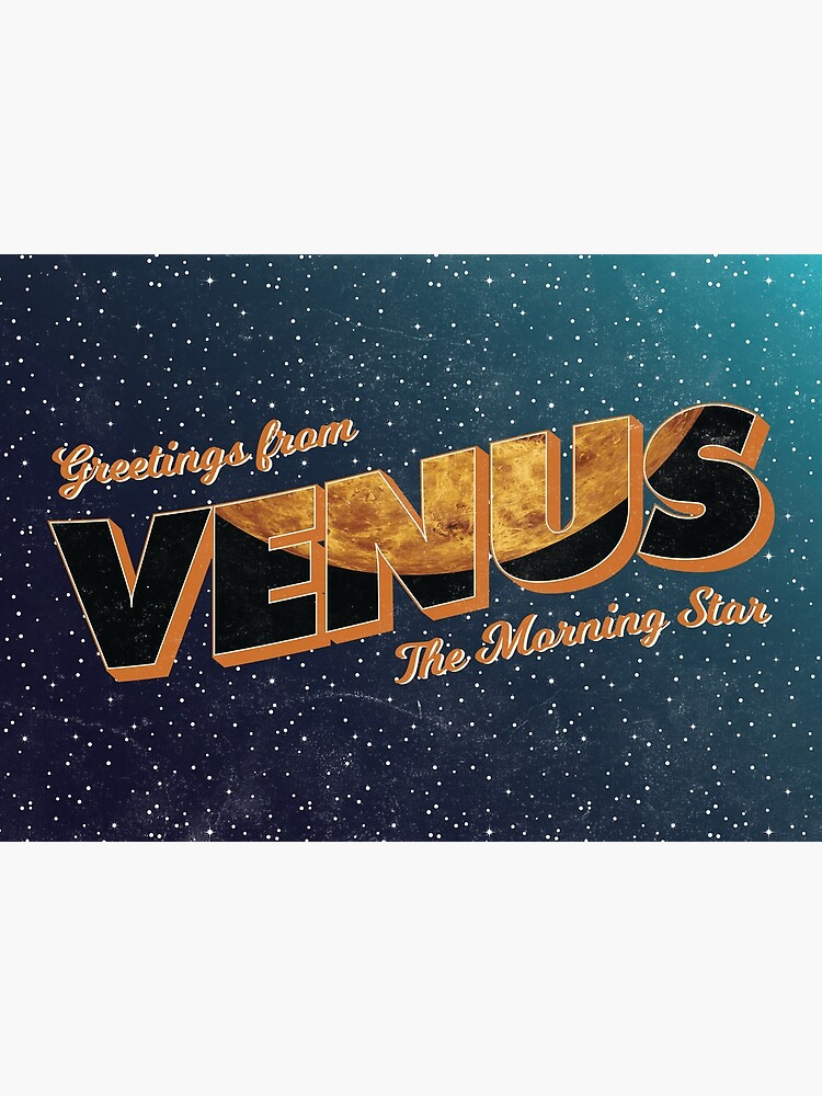 "Greetings From Venus Vintage Large Letter Postcard Design" Poster for ...