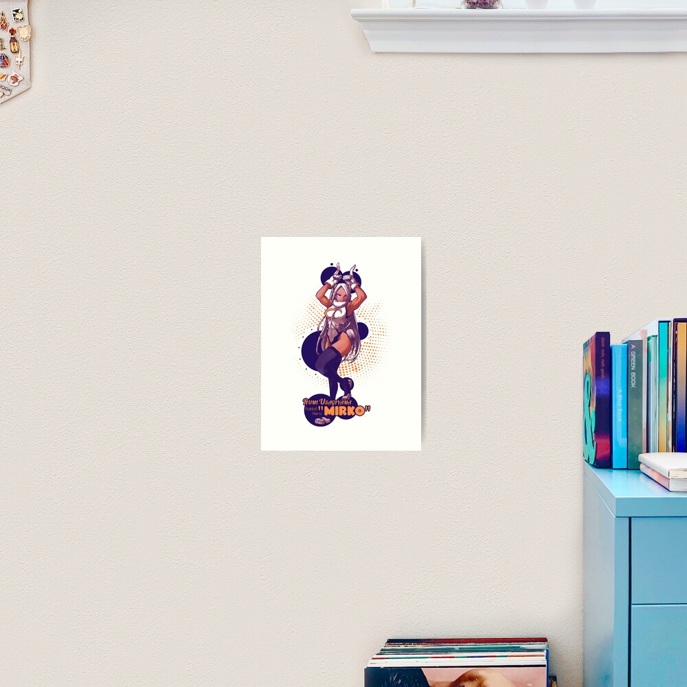 "My Hero Academia - Rabbit Hero "Mirko"" Art Print by Sasarious | Redbubble