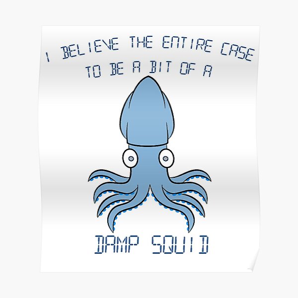 "IT Crowd - the entire case is a bit of a damp squid" Poster for Sale ...