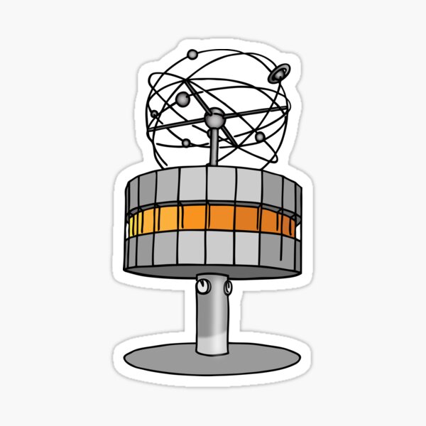 "World time clock Berlin" Sticker for Sale by Berlin-T-Shirt | Redbubble