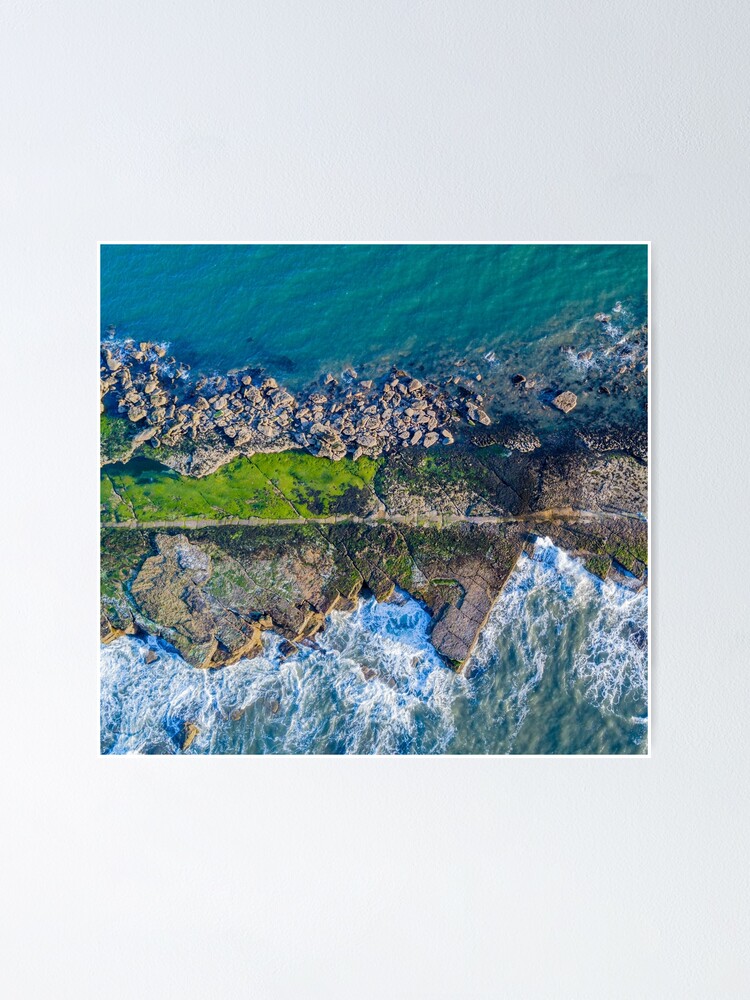 "Filey Brigg Seaside Rocks Ocean Waves Abstract Aerial Photograph ...