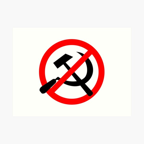 "Anti-Communist Logo" Art Print by RebarForOwt | Redbubble