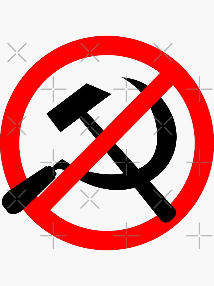 "Anti-Communist Logo" Sticker for Sale by RebarForOwt | Redbubble