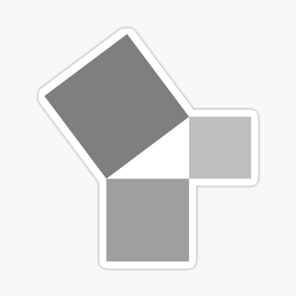"Pythagoras' Theorem" Sticker by ChemisTees | Redbubble