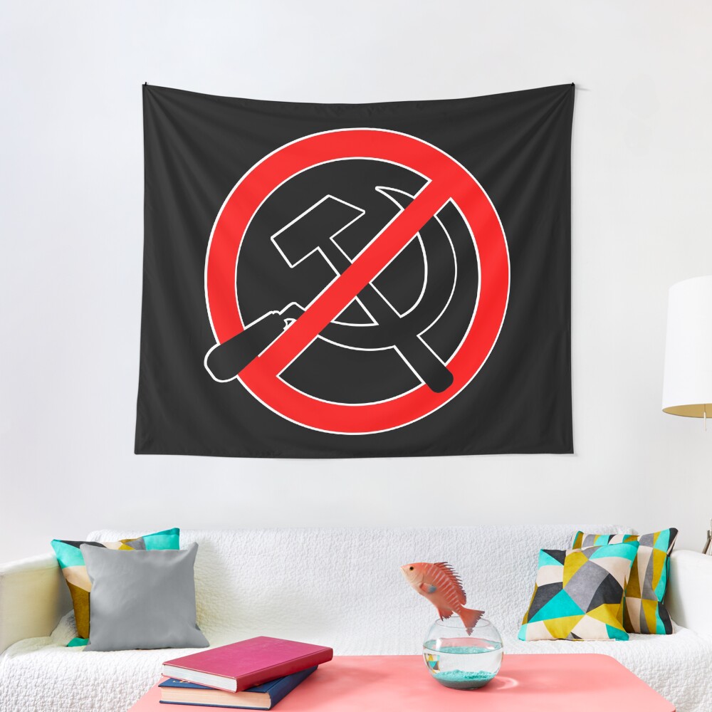 "Anti-Communist Logo (Outlined)" Tapestry for Sale by RebarForOwt ...