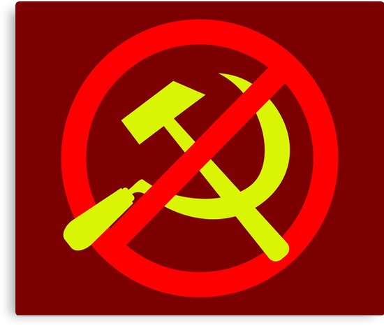 "Anti-Communist Logo (Coloured)" Canvas Print by RebarForOwt | Redbubble