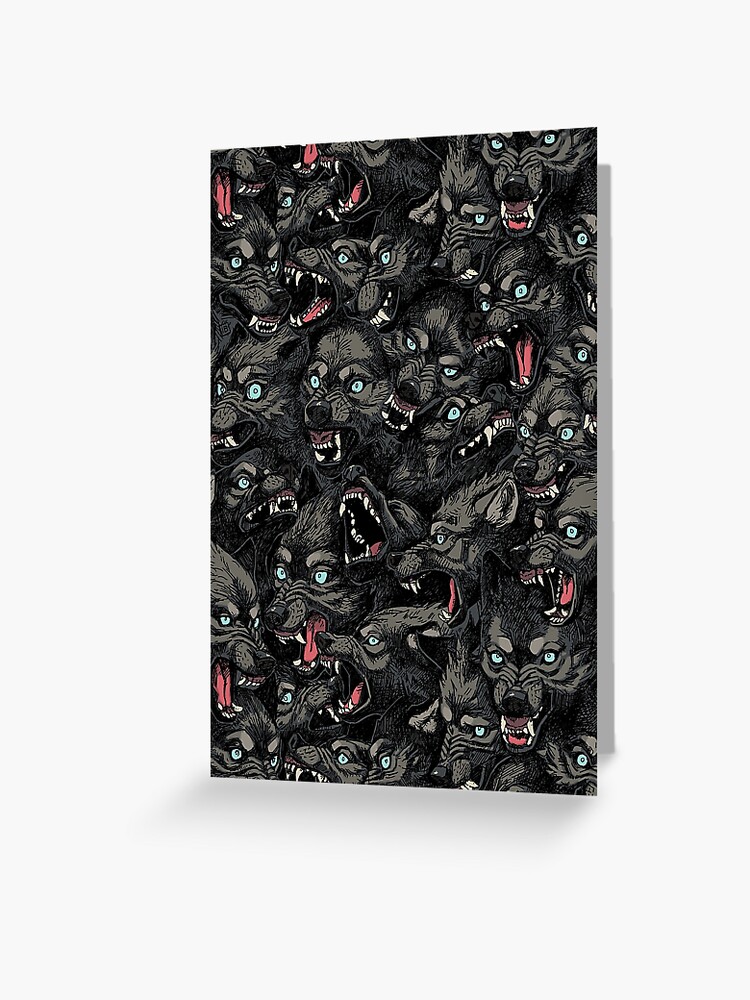 "Wolf Pack Pattern" Greeting Card for Sale by freeminds | Redbubble