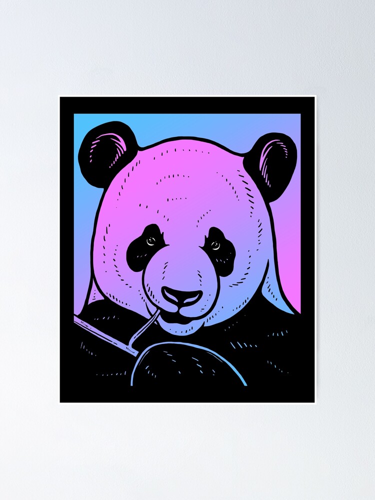 "Vaporwave Panda ästhetische Pastell Goth Panda Bär" Poster von ...