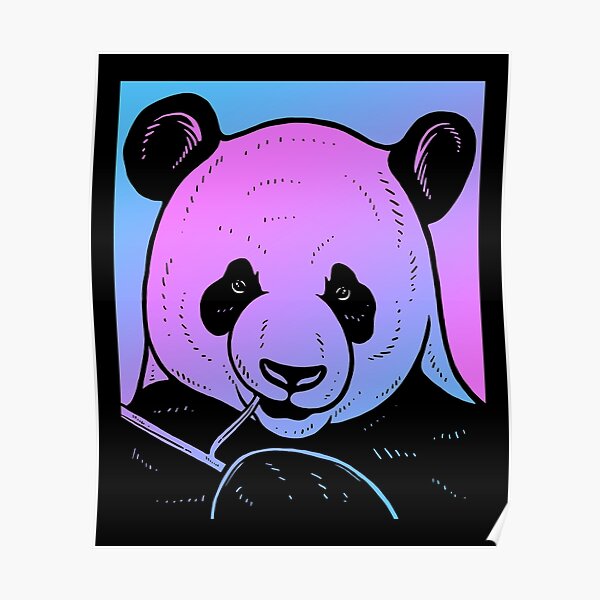 "Vaporwave Panda ästhetische Pastell Goth Panda Bär" Poster von ...