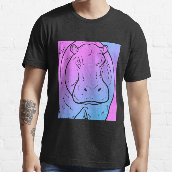 "Vaporwave Hippo Aesthetic Pastel Goth Hippopotamus" T-shirt for Sale ...