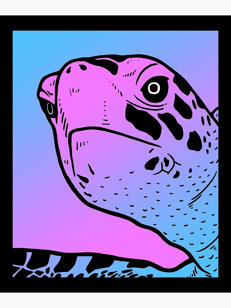 "Vaporwave Turtle Aesthetic Pastel Goth Reptile" Poster by ...