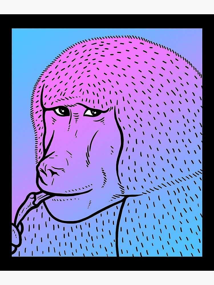 "Vaporwave Baboon Aesthetic Pastel Goth Monkey" Poster by ...