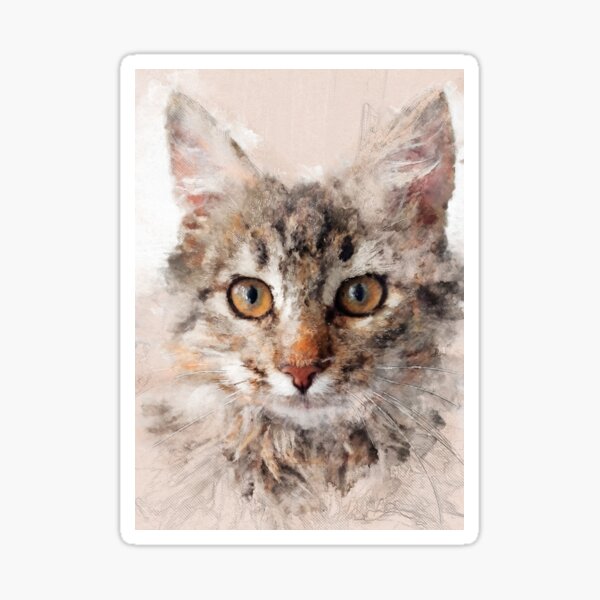 "Cat Cinder #cat #kitty" Sticker for Sale by JBJart | Redbubble