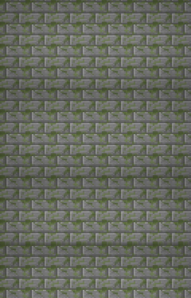 "Minecraft Moss Stone Texture" by Mangopie94 | Redbubble
