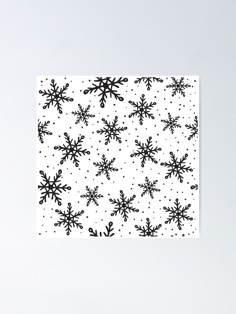 "Snow Flakes" Poster by artworkbyrihen | Redbubble