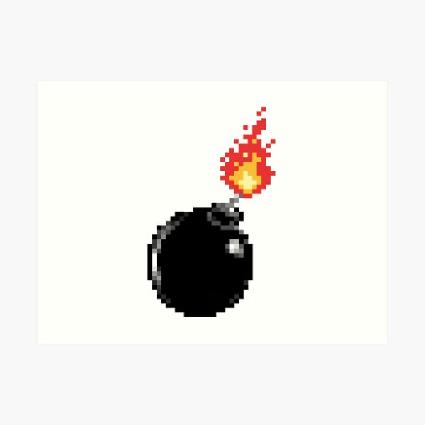 "Explosive 8-bit Bomb design for retro design fans" Art Print by 8-bit ...