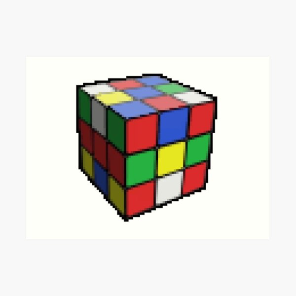 "Retro colored cube design for 8-bit design fans" Art Print for Sale by ...
