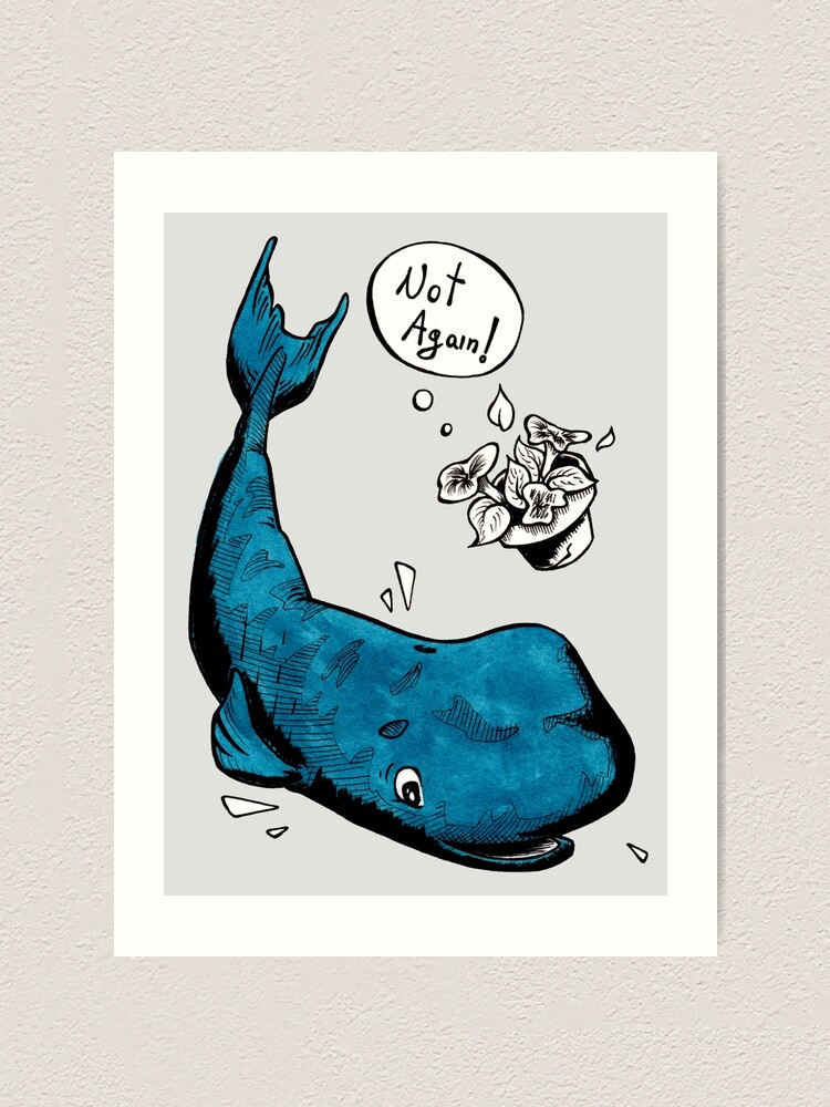 "Cartoon Blue Whale - Comic Style" Art Print by SaraVLeoni | Redbubble