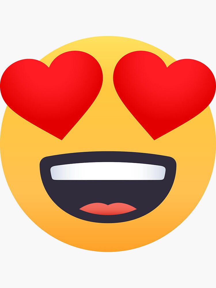 "JoyPixels™ Heart Eyes Emoji" Sticker by joypixels | Redbubble