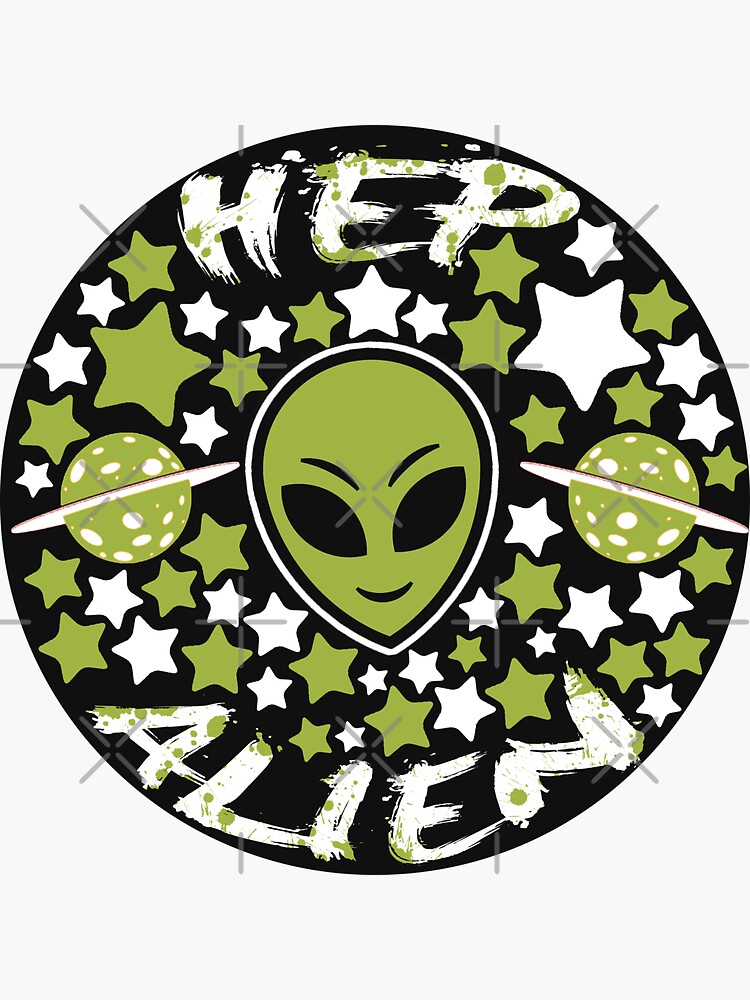 "Hep Alien" Sticker for Sale by kcgfx | Redbubble