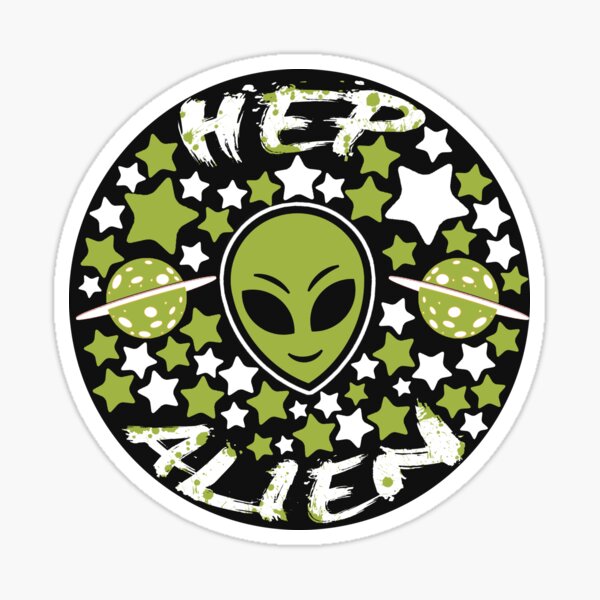 "Hep Alien" Sticker for Sale by kcgfx | Redbubble
