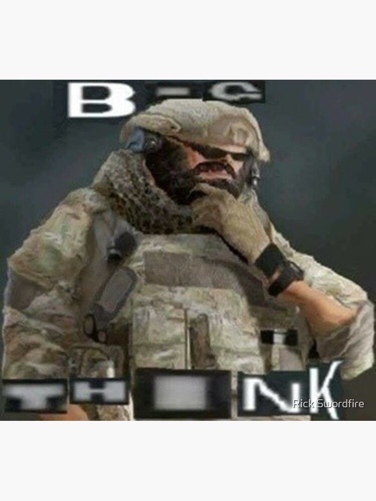 "Big Think Meme" Sticker by Belzer | Redbubble