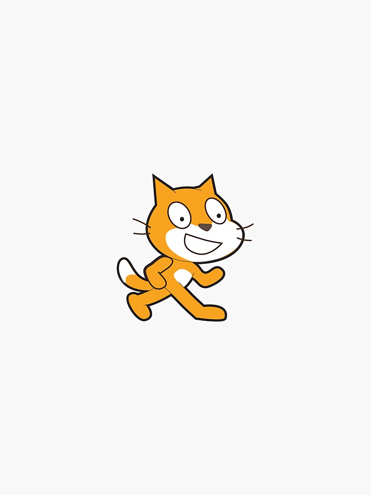 "Scratch Cat logo" Sticker for Sale by IncognitoJam | Redbubble