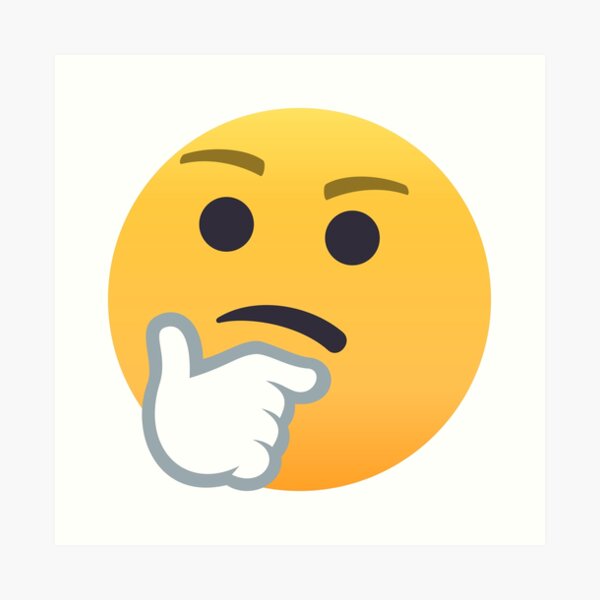 "JoyPixels™ Thinking Face Emoji" Art Print by joypixels | Redbubble