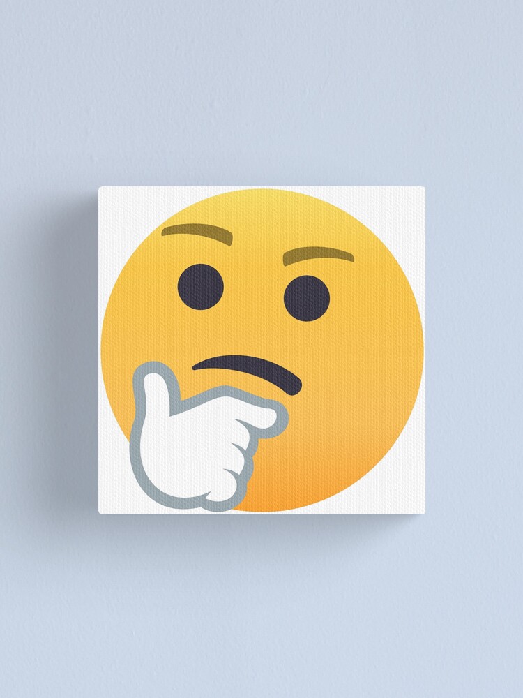 "JoyPixels™ Thinking Face Emoji" Canvas Print by joypixels | Redbubble